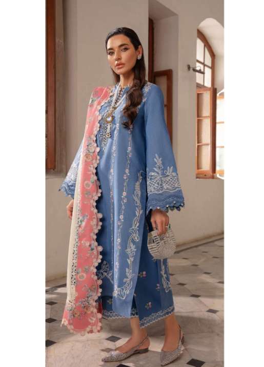 Azure Elegance Floral Ensemble